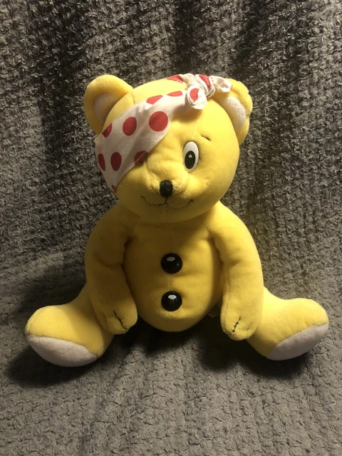 OFFICIAL 90S BBC Children In Need Pudsey Bear Plush Soft Toy Red Spot ...