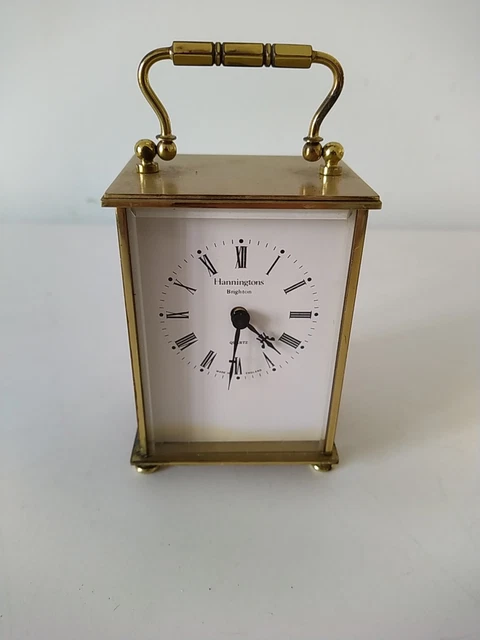 VINTAGE HANNINGTONS BRIGHTON - Weiss Quartz Heavy Brass Carriage Clock ...