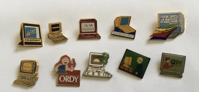 PIN’S PINS RARE Lot MINITEL ,ORDINATEUR,CAISSE ENREGISTREUSE ...