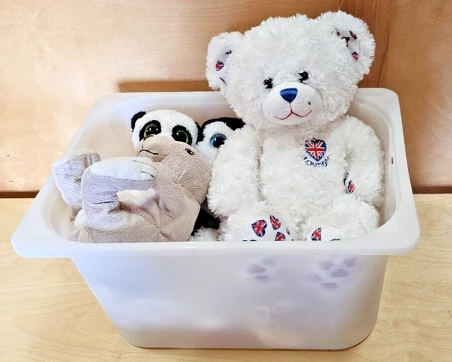 CUDDLY TOY BUNDLE, a tub of small and medium size cuddly toys. £5.00 ...
