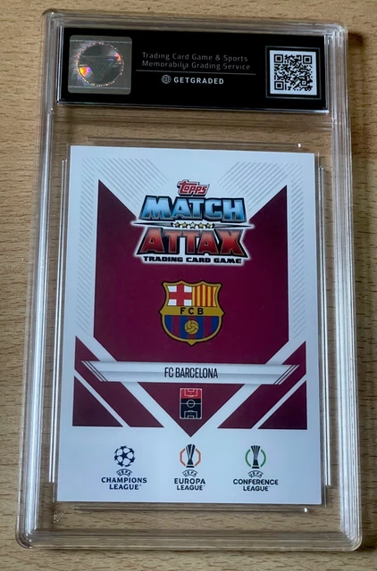 TOPPS MATCH ATTAX 2024 Lamine Yamal Barcelona Card Number 149 Graded 9. ...