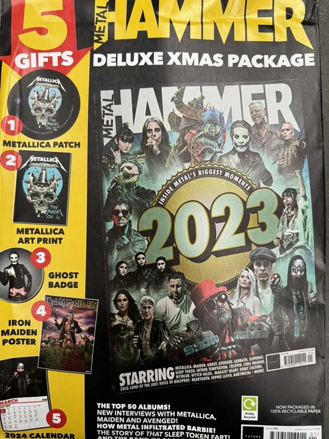 METAL HAMMER MAGAZINE #382 Deluxe XMAS Package inc Metallica patch ...