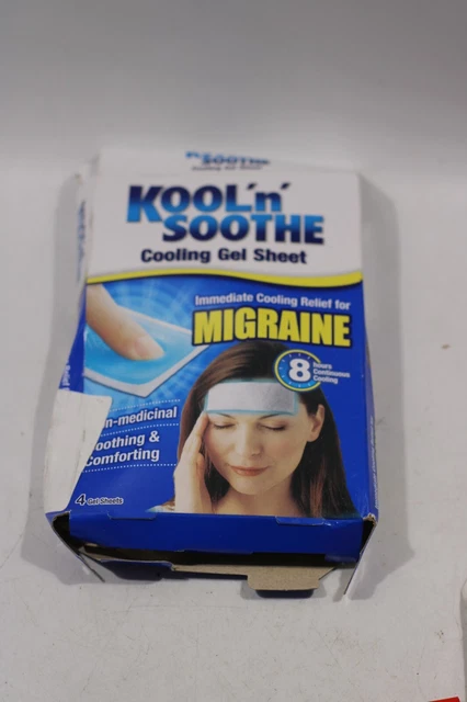 KOOL 'N' SOOTHE Migraine Cooling Gel Strips, headache -4 Sheets £2.99 ...