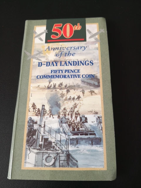 1994 50TH ANNIVERSARY Of The D-Day Landings Confezione monete 50p 50 ...