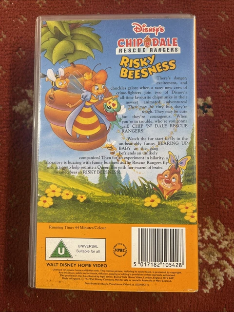 DISNEY CHIP 'N' Dale - Risky Beesness, VHS Video Tape, 1989, Chipmunks ...