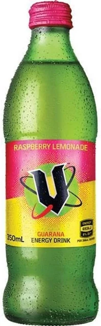 V RASPBERRY LEMONADE Guarana Energy Drink Bottle 24 X 350 Ml $182.30 ...