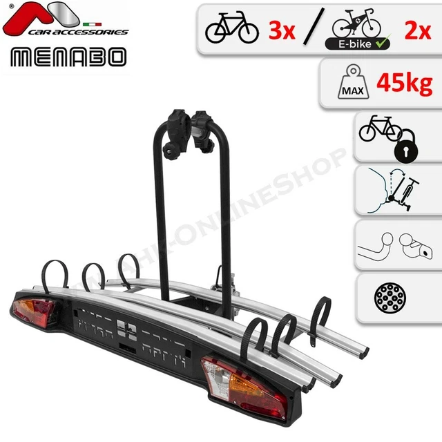 PORTE-VÉLOS MENABO MERAK Tilting pour 3 roues vélos électriques ...