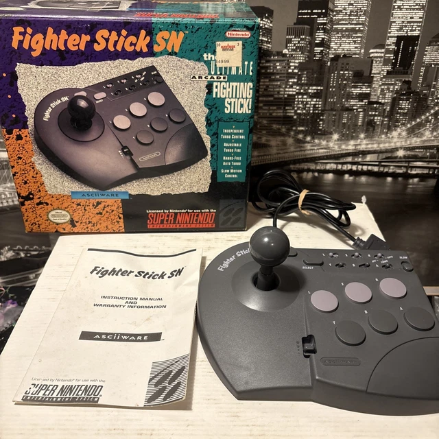 SUPER NINTENDO FIGHTER Stick SN Controller SNES Arcade Fighting ...