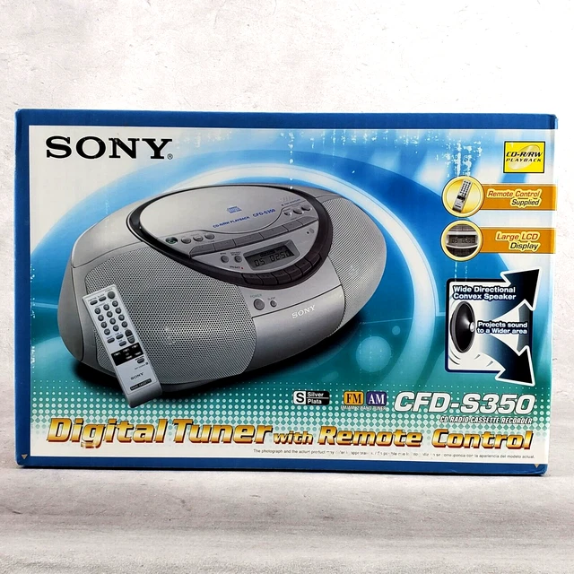 RARE VINTAGE SONY CFD-S350 CD Radio Cassette Player Mint Original ...