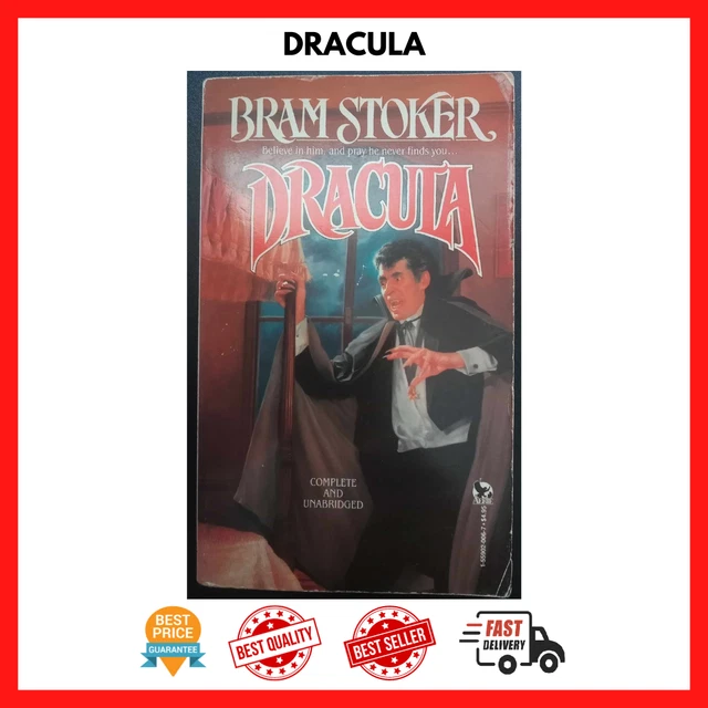 DRACULA BY BRAM Stoker Horror Fiction Classic Novel Book Rare Vampire ...
