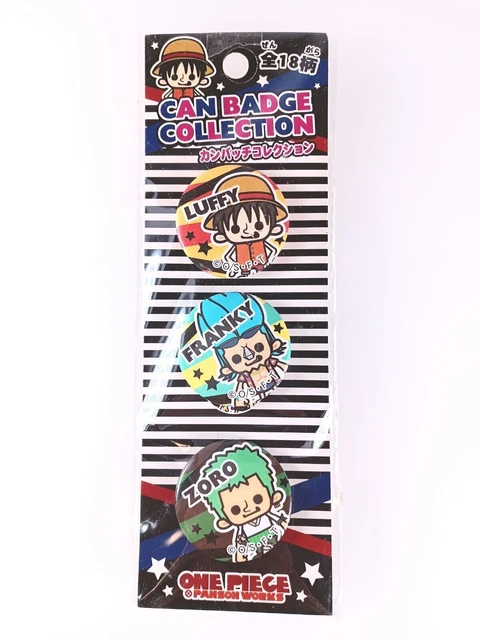 RUFY FRANKY ZORO One Piece × Panson Works Can Badge Collection Giappone ...