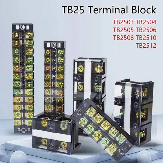POSITIONS WIRE CONNECTOR TB Series Terminal Block TB25 Barrier Screw ...