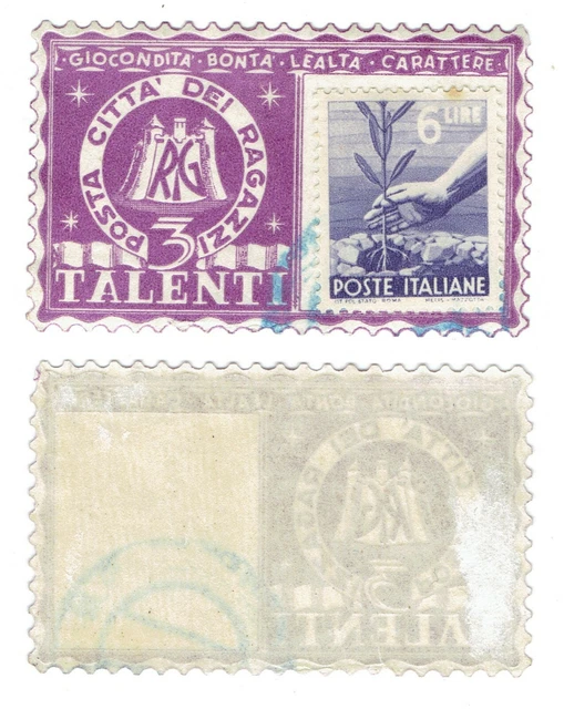 GETTONE 3 TALENTI Francobollo Encased Stamp Postage Timbre Monnaie ...