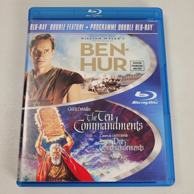 BEN HUR/TEN COMMANDMENTS Double Feature- (Blu-ray Disc, 2013, 4Disc Set ...