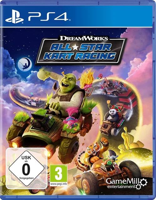 DREAMWORKS ALL STAR Kart Racing PS4 PlayStation Spiel Shrek Kung Fu ...