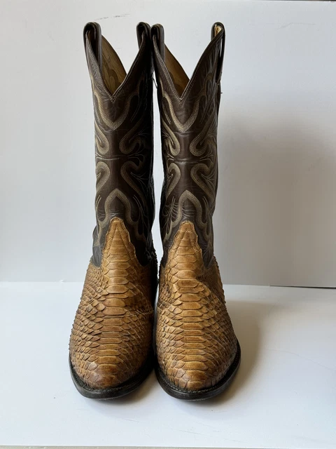 TONY LAMA BLACK Label Snake Skin Python Cowboy Boots 7D $49.99 - PicClick