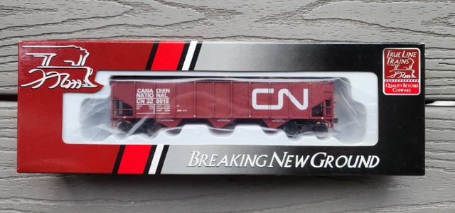 TRUE LINE TRAINS 1/87 Ho C.n. 70 Ton 9 Panel Hopper Car Rd. #32801 Nib ...