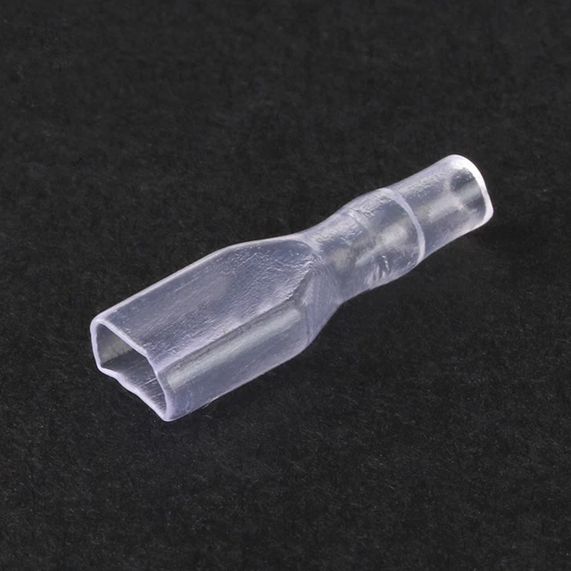 100 X 6.3MM PVC Connector Insulator Cover Sleeve for 6.3mm Female Spade ...
