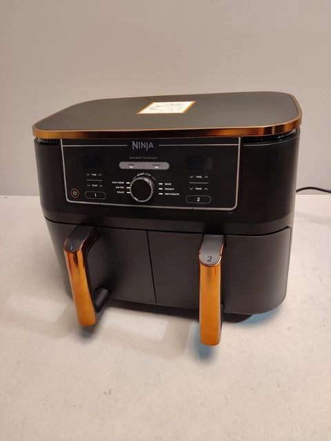 NINJA FOODI MAX Dual Zone Heißluftfritteuse, 9,5L Airfryer, 2 Fächer ...