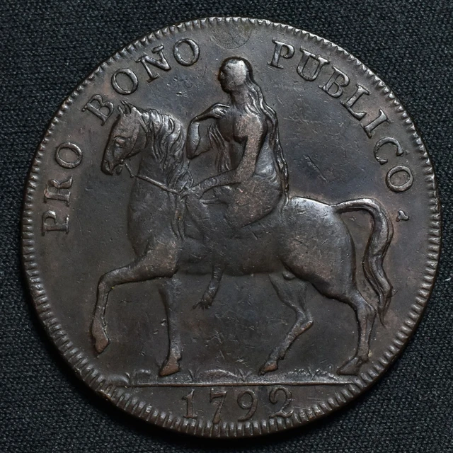 1792 WARWICKSHIRE D&H231, Coventry, Lady Godiva Halfpenny Conder Token ...