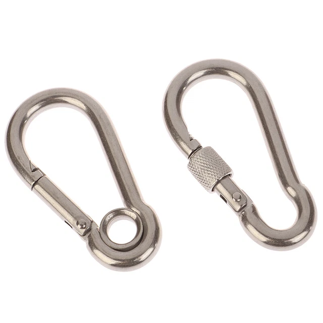 STAINLESS STEEL CARABINER Spring Snap Hook - 304 Stainless Steel Heavy ...