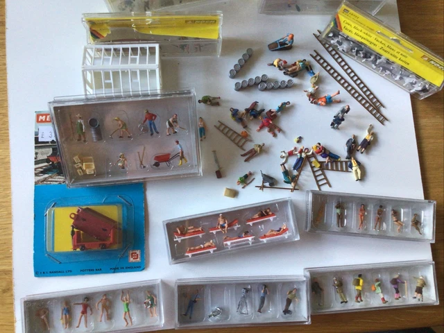 LARGE BUNDLE OF HO Preiser & Noch HO Scale People Figures - See ...