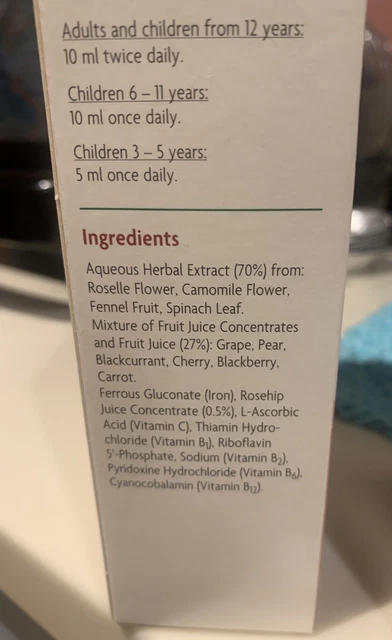 2 X FLORADIX Floravital 250ml Liquid Iron Vitamin Formula Gluten ...