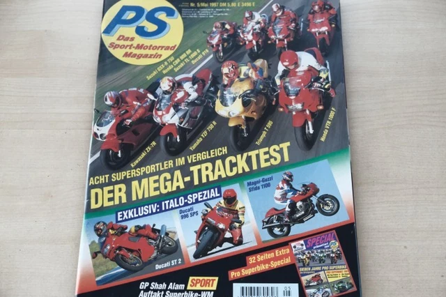 4) PS SPORT Motorrad 05/1997 - Honda VTR 1000 F mit 11 - Kawasaki ZX-7R ...