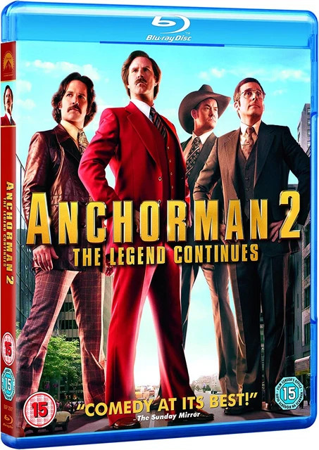 ANCHORMAN 2 1-DISC Blu-ray (Blu-ray) Will Ferrell Paul Rudd Steve ...