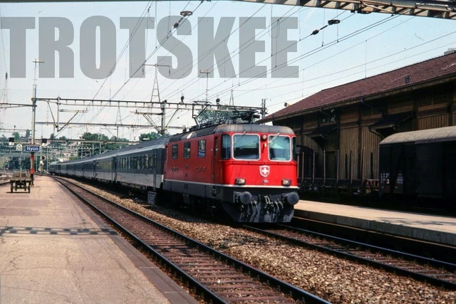 35MM SLIDE SBB CFF Switzerland Railways Electric Loco 11198 1988 ...