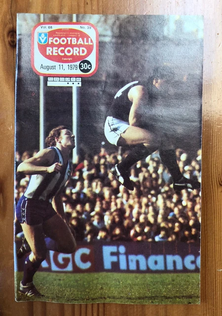 VINTAGE VFL AFL FOOTBALL FOOTY RECORD 1979 Vol 68 No 39 Carlton V St ...