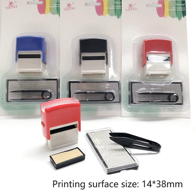 RUBBER STAMP KIT DIY Custom Personalized Self Inking Business Address N ...