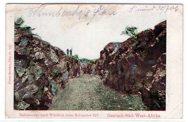 DSWA 1906 BAHNSTRECKE Windhoek Section de la Construction En Km 227 ...