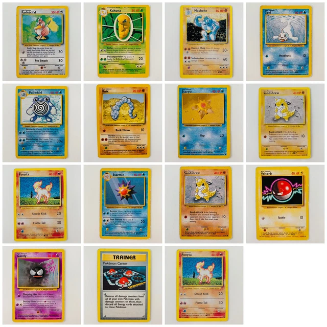 VINTAGE POKEMON BASE Set Old School False Cards - 1999 Please Choose ...