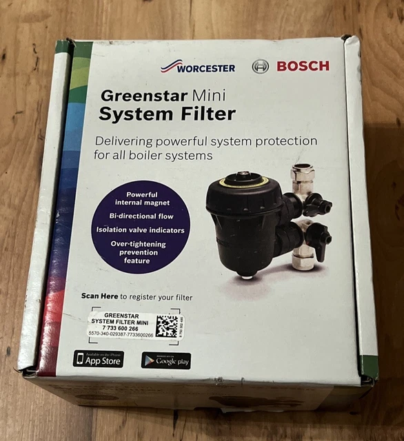 WORCESTER-BOSCH GREENSTAR MINI System Filter 22mm L23cm W21cm ...