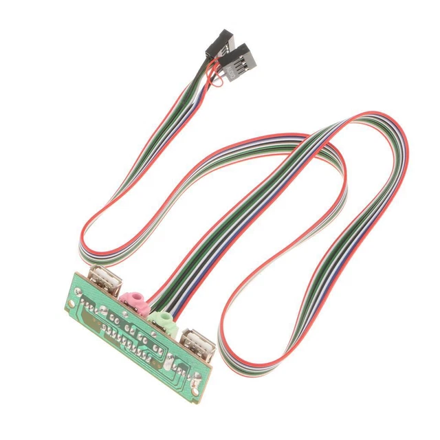 PC COMPUTER CASE Front Panel USB Audio Port Mic Earphone Cable £5.32 ...