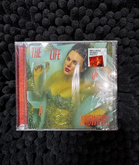 TAYLOR SWIFT THE Life of a Showgirl CD + Hand Signed Photo 3 SEALED/NEW ...