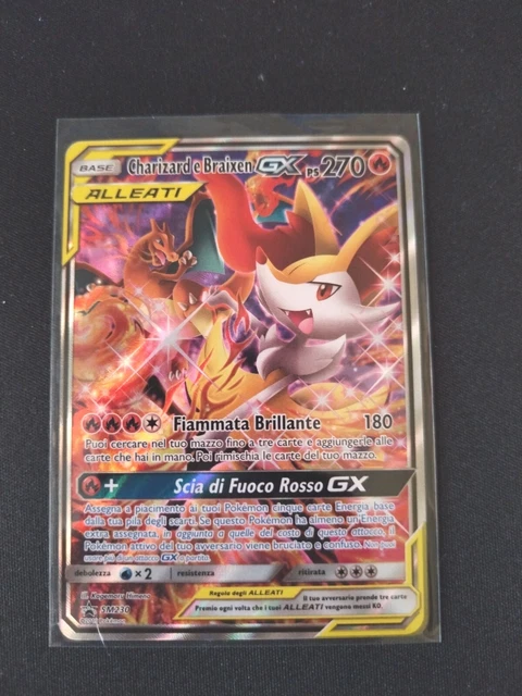 CARTE POKEMON GX Italiano Alleati Charizard E Braixen GX 22/236 Eclissi ...