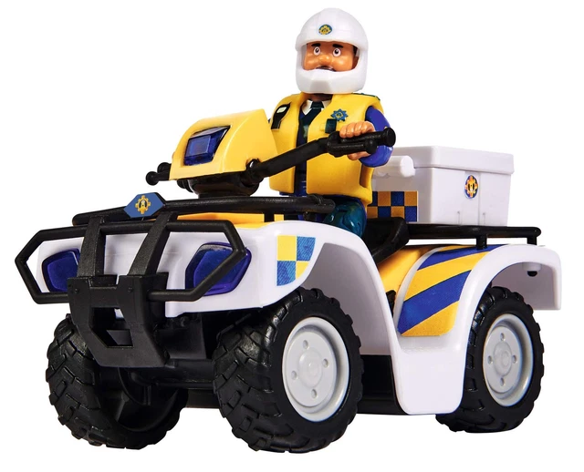 SIMBA 109251093 FIREMAN Sam Police Quad with Malcolm Figure, w ...