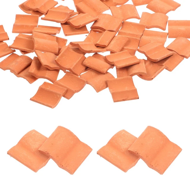 50PCS MINIATURE ROOF Tiles Micro Roof Tiles Decor Micro Roof Tiles ...