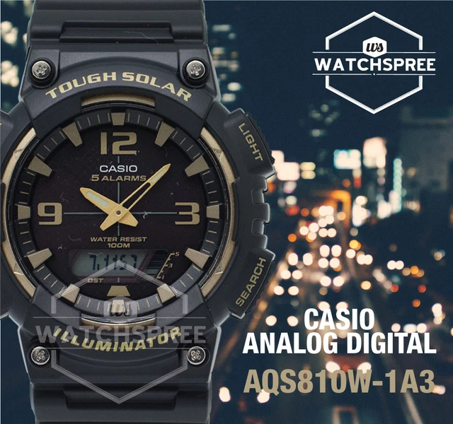 CASIO ANALOG DIGITAL Tough Solar Watch AQS810W-1A3 AQS-810W-1A3 $83.54 ...