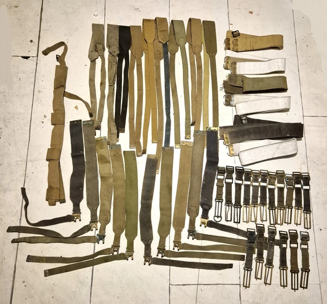 WW2 BRITISH 1937 Webbing Field Gear Equipment Belts Straps etc Job Lot ...