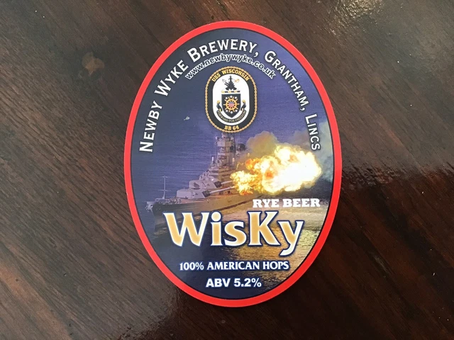USS WISCONSIN WW2 Iowa Class Battleship Beer Pump Clip US Navy Marine ...