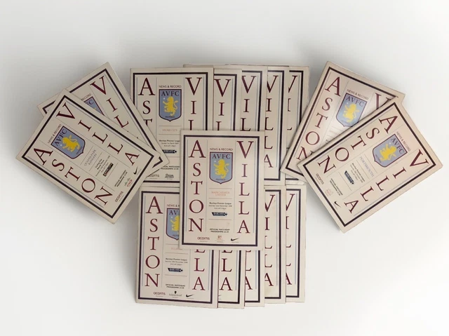 15 ASTON VILLA Programmes | Premier League Season 2008/2009 £31.88 ...