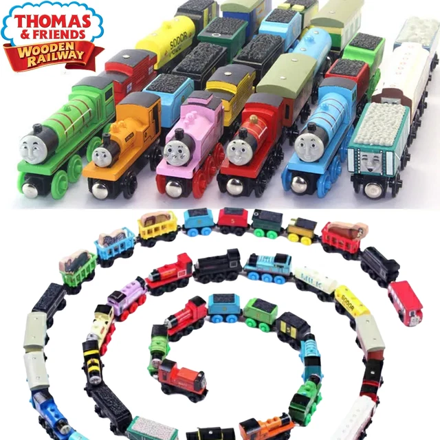 THOMAS- THE TANK Engines Carriages Magnetic Wooden Train Kids Toy Take ...