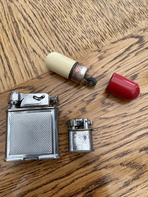 3X VINTAGE CIGARETTE lighters. Polo, willow and pill. £35.00 - PicClick UK