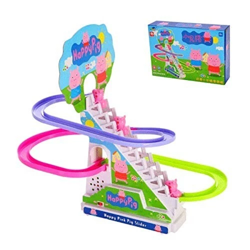 MUSICAL STAIR CLIMBING Toys Slide Track W/ Light & Music, Peppa Pig £14 ...