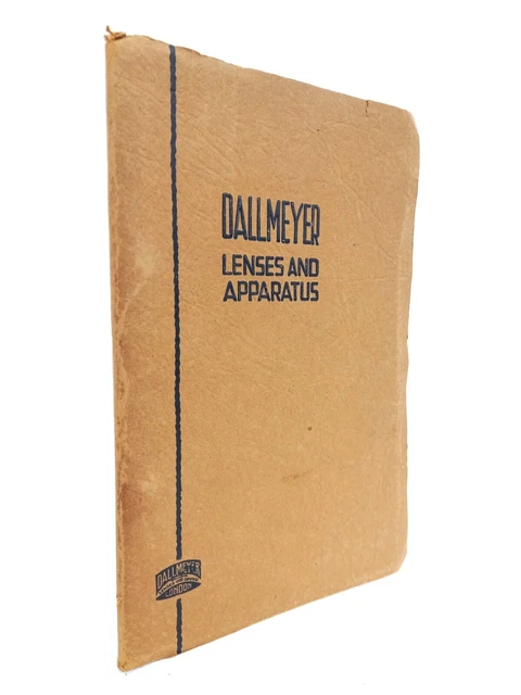 J.H.DALLMEYER LENSES AND Apparatus Catalogue (Various) (ID:41079) £56. ...