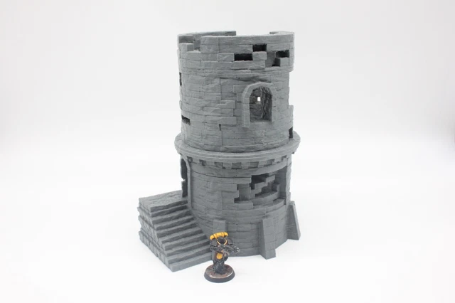 WIZARD TOWER BUILDING Terrain Scenery for 28mm DnD Miniature Fantasy ...
