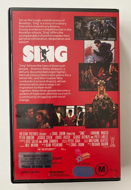 SING [VHS] FIRST Release 1989 Big Box Ex-Rental Video Tape Peter Dobson ...